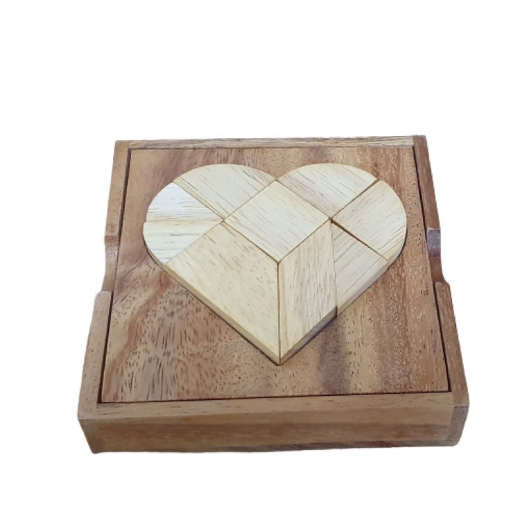 Handmade Wooden Heart Puzzle