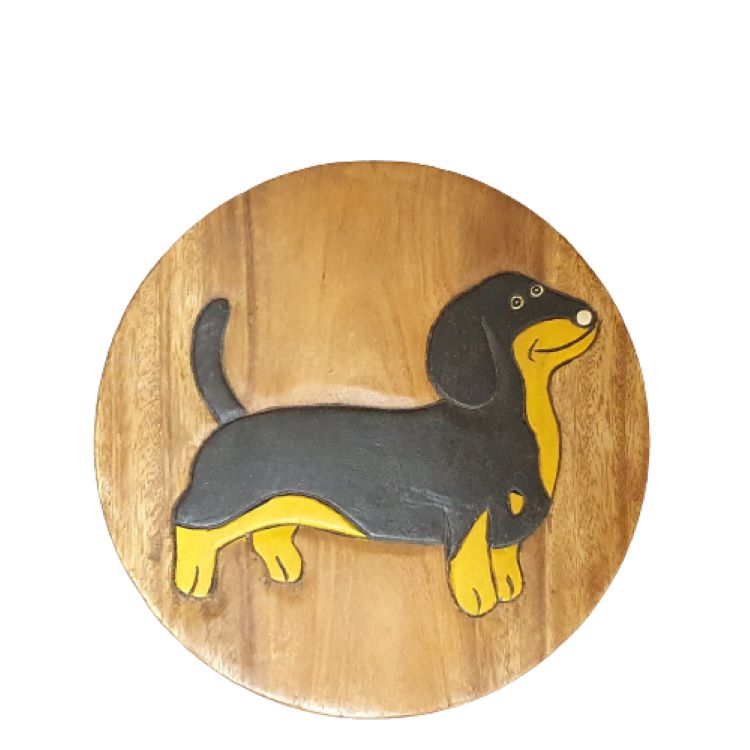Hand Crafted Stool Dachshund Sausage Dog