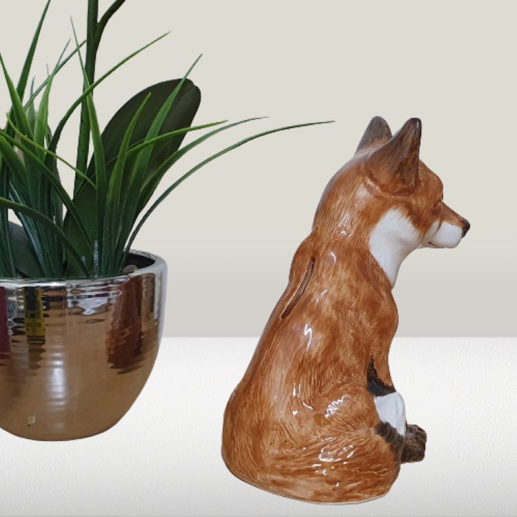 Ceramic Fox Money Box