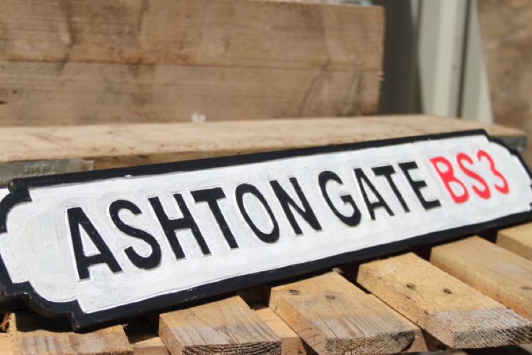 Ashton Gate Wooden Street Sign