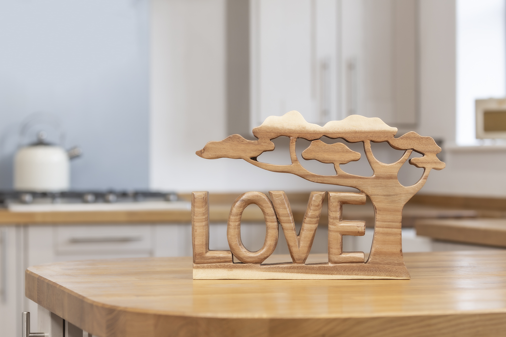 Word Art Acacia Wood